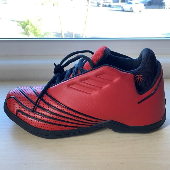 adidas | Shoes | Adidas Shoes Red Black Basketball Sneakers Tmac 3 ...